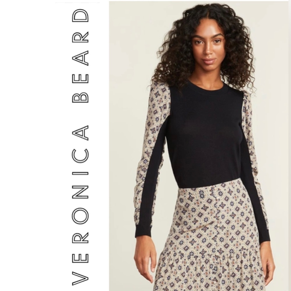 Veronica Beardadler Mix Media Sweater Size Xs - Gem